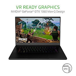 Razer Blade - Worlds Smallest 15.6in Gaming Laptop - 144Hz Full HD, 8th Gen Intel Core i7-8750H, GeForce GTX 1060 Max-Q, 16GB RAM, 512GB SSD (Renewed)