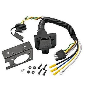 Reese Towpower 85343 4-way Flat to 7-way Blade Terminal Adapter, Black