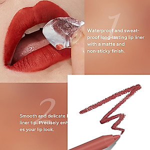 MYUANGO Lip Liner Pencil -Vegan and Creamy Formula, 24-Hour Long-Wear, Waterproof & Smudge-Resistant (B107)