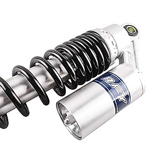 Luckmart Motorcycle 15.75inch 400mm Shock Absorbers Rear Suspension Heavy Duty Universal for Honda Suzuki Yamaha Kawasaki ATV Go Kart Quad Dirt Sport Bikes Black Silver (1pair)