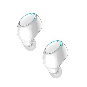 Gaweb Earphones, 1Pc X6 Wireless Headphone Handsfree Voice Prompt ABS Stereo Game Bluetooth 5.0 Earbud for Sports (One Size, 1PairWhite)