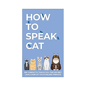 Gift Republic How To Speak Cat 100 Cards Fun Gift for Cat Lovers Learn What Your Kitten is Saying Cat Behaviour Guidance Cards Kitty Feline Language