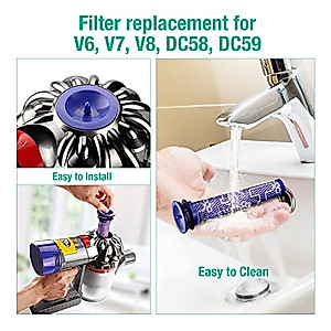 FirstPower 4.5Ah V6 Battery Replacement for V6 SV04 DC58 DC59 DC61 DC62 DC72 DC74 Absolute Animal Motorhead Slim SV03 SV04 SV05 SV06 SV07 SV09…