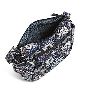 Vera Bradley Women's Cotton on the Go Crossbody Purse, Java Navy Camo - Recycled Cotton, One Size