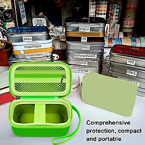 Label Makers Case Compatible with MakeID Label Maker Machine and Taps, Mini Sticker Maker Labeling Printer Storage Organizer Holder Fits for USB Cable and Accessories (Green)