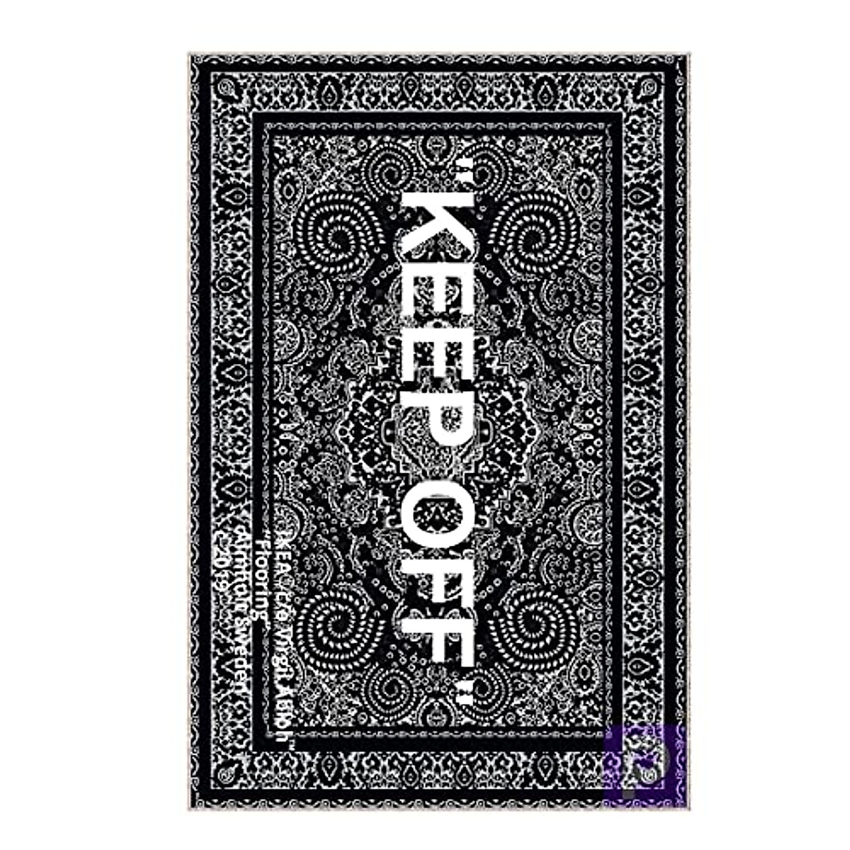 Keep Off Rug, for Living Room, Fan Carpet, Off White Rug, Keep Off, Keep Off Carpet, Popular Rug, Themed Rug, Cool Rug Decor,for Bedroom Rug p440 (2.6x3.9 feet - 80x120 cm)