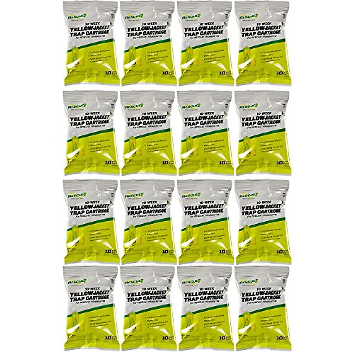RESCUE! Yellowjacket Attractant Cartridge (10 Week Supply) – for RESCUE! Reusable Yellowjacket Traps - (16 Pack)