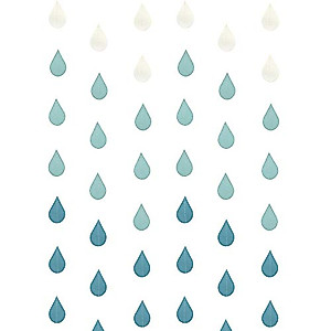 AUEAR, Raindrop Garland Blue Paper Raindrop Garland Decorations for Decor (4 Pack)