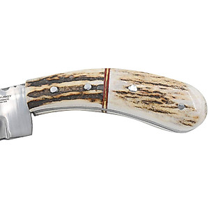 Wild Turkey Handmade Collection Full Tang Fixed Blade Hunting Knife w/Genuine Leather Sheath (Stag)