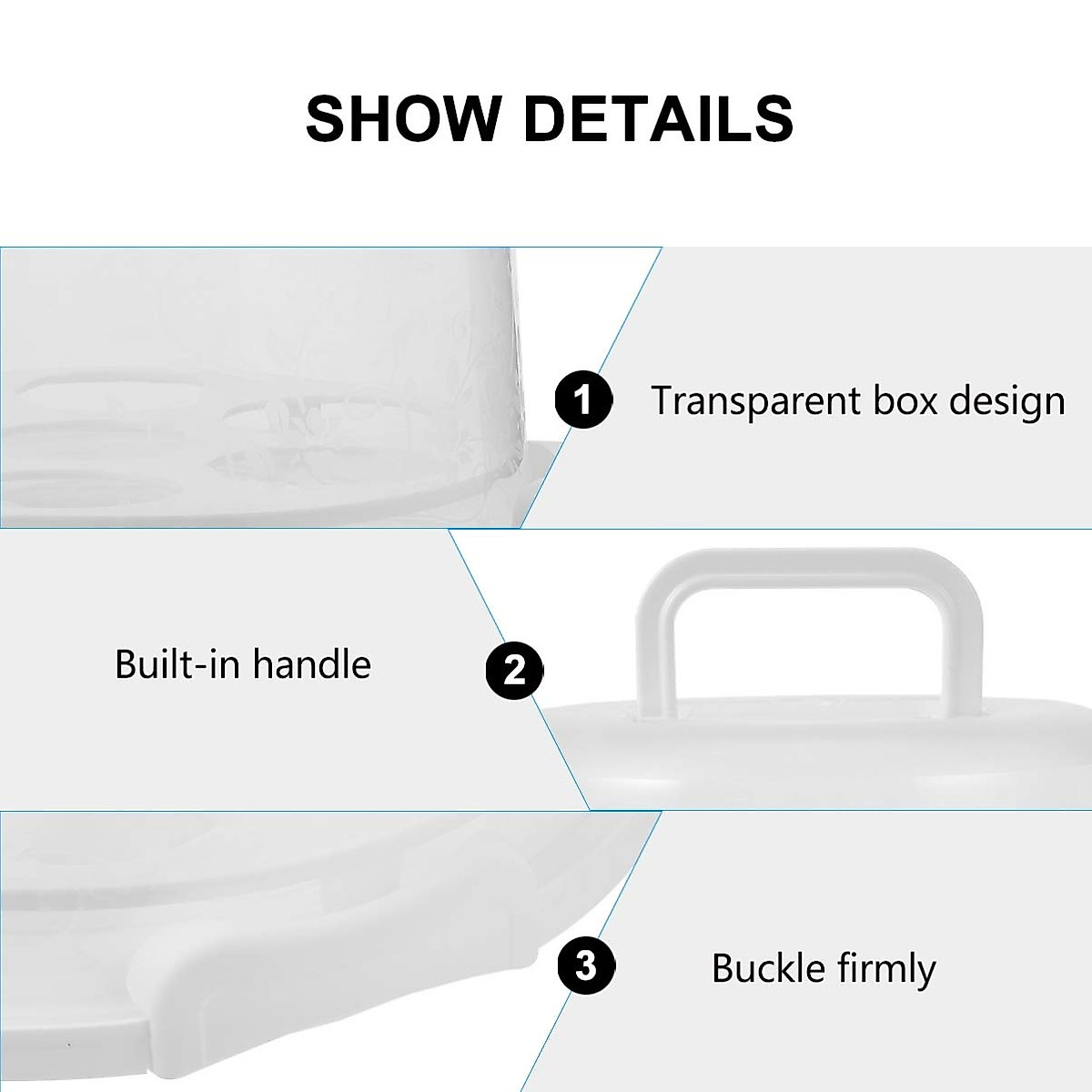 Kichvoe Portable Cheesecake Carrier Portable Cake Keeper transparent cake box plastic cake box Cake Storage Container Cake Containers Carriers Plastic Cake Containers