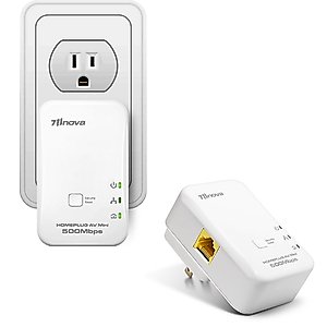 7inova AV500 Powerline Ethernet Adapter Kit for Wired Network Expanding - Mini, Plug&Work, Power Saving