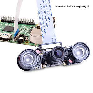 kuman for Raspberry Pi Camera Module 5MP 1080p OV5647 Sensor HD Video Webcam Night Vision for All Vision Raspberry Pi Model B/B+ A+ RPi 4/3/ 2/1 /Zero/Zero W with FFC/FPC Cable SC15-1