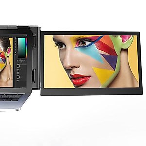 Teamgee Portable Monitor for Laptop, 13.3” Full HD IPS Display, Dual Triple Monitor Screen Extender, USB-A/Type-C Plug and Play for Windows, Android & Mac, Work with 13”-17” Laptops