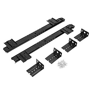 2Pcs Keyboard Slide, 14in Keyboard Drawer Slides Tray, Thickened Steel Desk Slide Computer Keyboard Rail Bracket, Ball Bearing Slides for Keyboard Tray