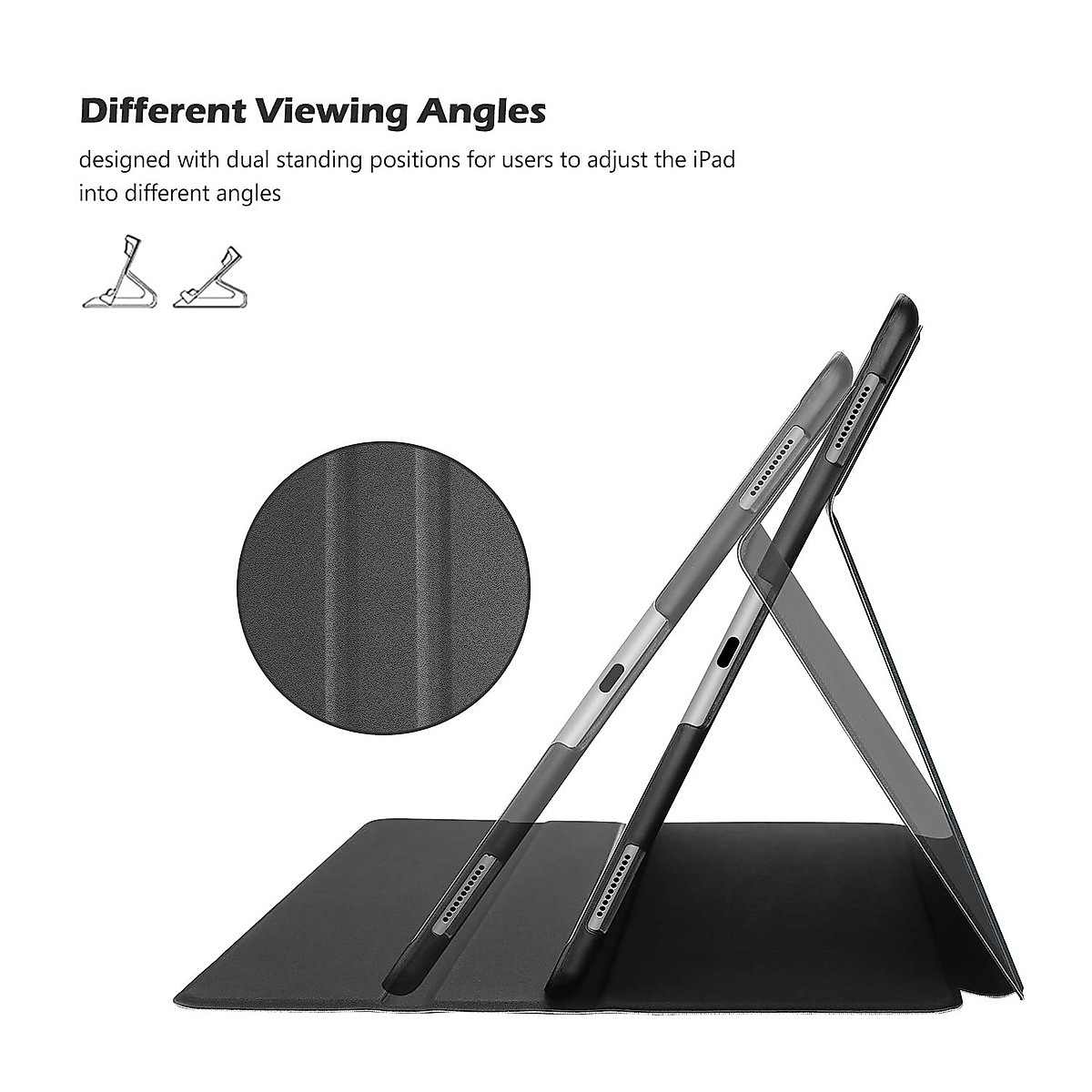 ProCase Cover for iPad Pro 12.9 2017/2015 (Old Model, 2nd & 1st Gen), Slim Stand Protective Folio Case Smart Cover for iPad Pro 12.9 Inch 2nd Gen 2017 / iPad Pro 12.9 Inch 1st Gen 2015 -Black