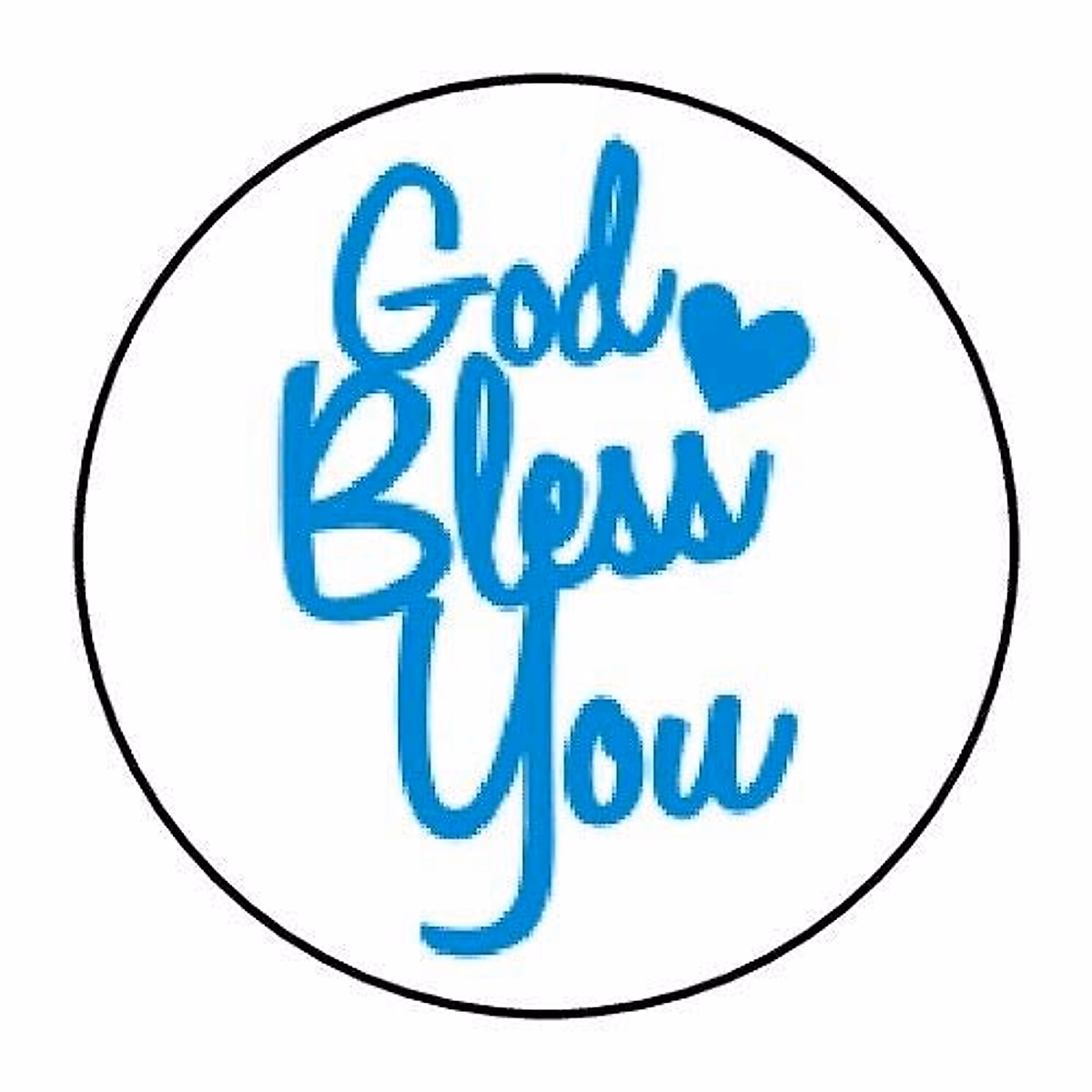 without brand Set of 48 Envelope Seals Labels GOD Bless You Beautiful 1.2" Round