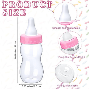 Qilery 122 Pcs Baby Shower Games Guess How Many Sprinkles Included Standing Sign 100 Guessing Cards 20 Pencils 1 Baby Bottle for Baby Shower Gender Reveal Party Favor No Sprinkles(Pink)