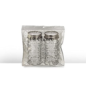 1st Choice FBA_BCK31360 Retro Style Salt and Pepper Shakers with Stainless Tops (2), 1, Original Version