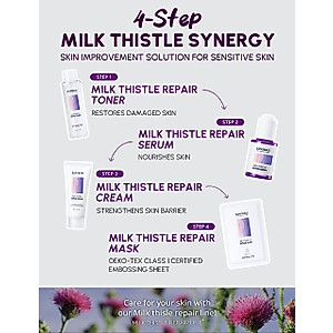 BANOBAGI Milk Thistle Repair Mask | Face Moisturizer Korean Face Mask Skin Care Sheet | Hydrating Face Masks Skincare Copper Tripeptide & Burdock Root Extract (Pack of 10 sheets, 1.01fl oz)