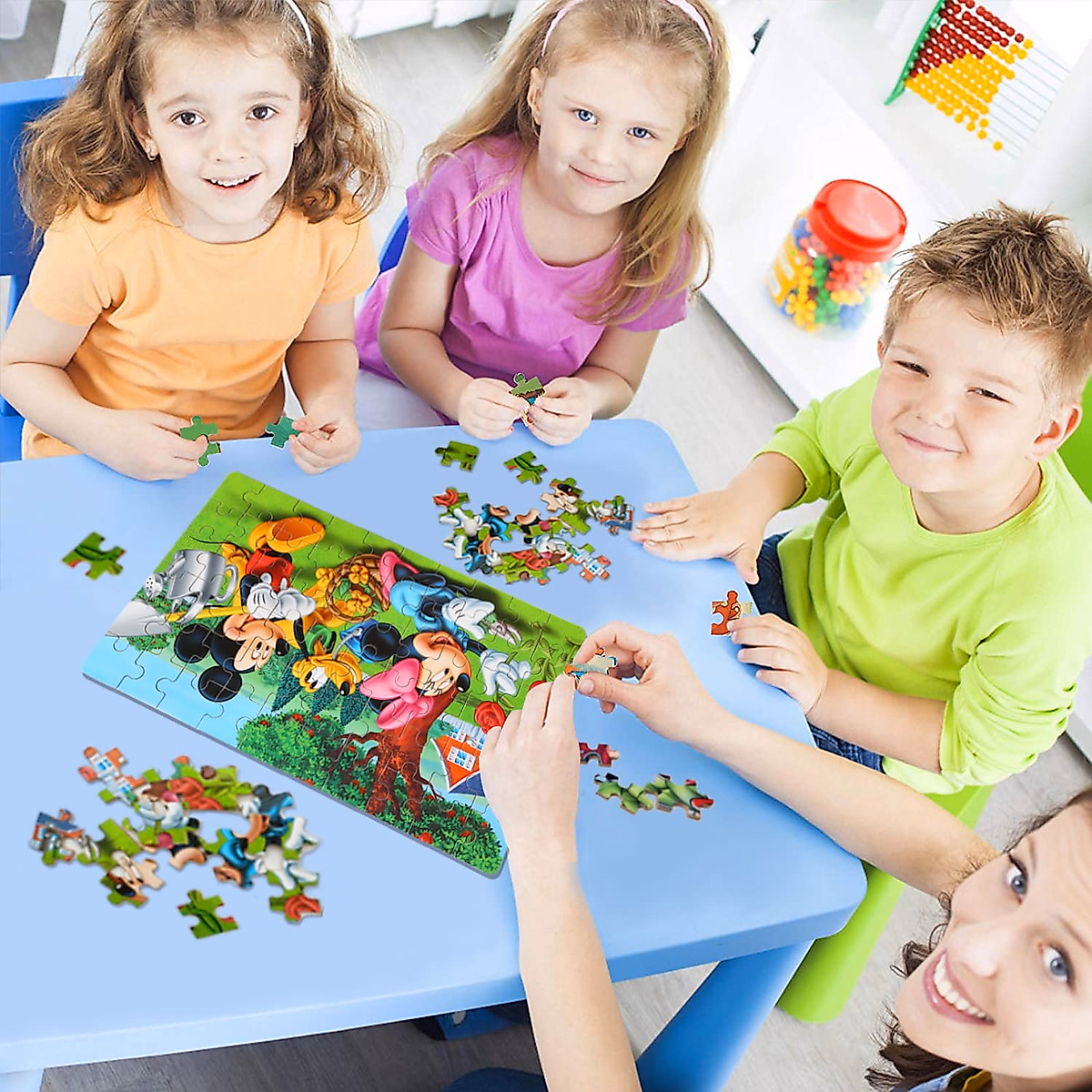 LELEMON Puzzles for Kids Ages 4-8,60 Piece Puzzles for Kids Ages 3-5,Jigsaw Puzzles Kids Puzzles in Metal Box,Educational Puzzle Games Puzzle Toys