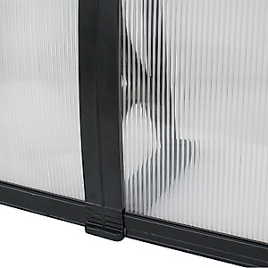 SUPER DEAL 40"x 80" Window Door Entry Awning Polycarbonate Cover Front Door Outdoor Patio Canopy Sun shetter (White)