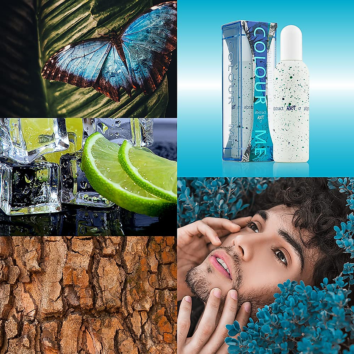 COLOUR ME Abstract Art by Milton-Lloyd - Perfume for Men - Aromatic Fresh Woody Scent - Sparkling Mandarin and Lemon Notes - Blended with Green Mint - Cologne for Men - 1.7 oz EDP Spray