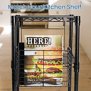 TreeLen 2PK- Kitchen Cabinet Organizer for Cutting Boards Over The Cabinet Organizer Wall Door Mount Foil Holders Rack for Kitchen Bathroom Pantry-Bronze …