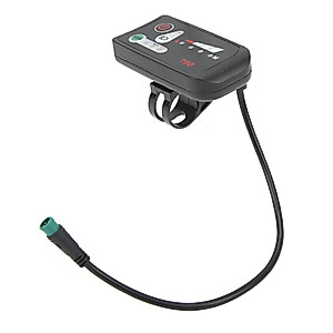 Alomejor Electric Display Control Panel, LED Power Display Panel Meter with Waterproof 5P Male Plug for 22.2mm Handlebars (36V)