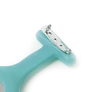 alladaga Set of 3 Nurse Fob Watches, Silicone Doctor Pocket Lapel Clip On Watches Gift (Blue Rose White)