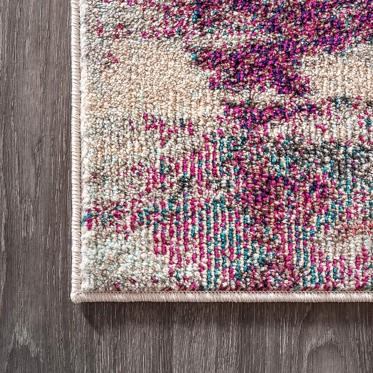 JONATHAN Y CTP102A-8 Contemporary POP Modern Abstract Brushstroke Cream/Pink 8 ft. x 10 ft. Area-Rug, Bohemian, Easy-Cleaning, for Bedroom, Kitchen, Living Room, Non Shedding