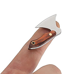 Epichao 2pcs Axe Shape Mini Pocket Knife Small Keychain Hatchet Tiny Thumb Multitool Box Cutter Tools