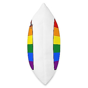 Utah Map USA State Rainbow Pride Flag Map USA State Utah Rainbow Flag Pride Month Throw Pillow, 16x16, Multicolor