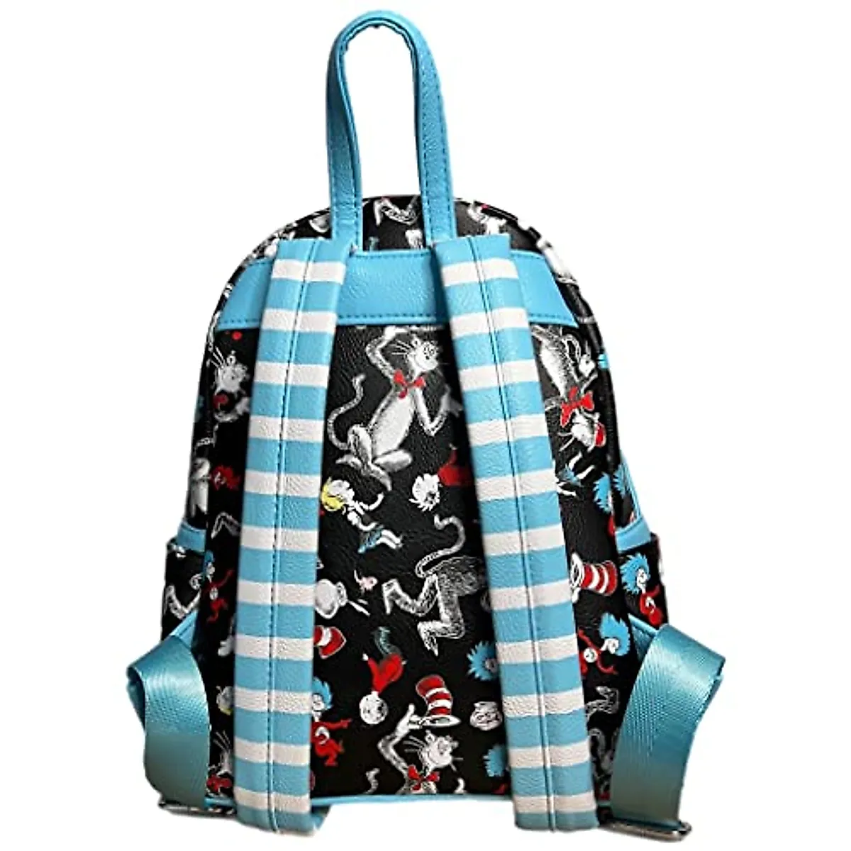 Loungefly Dr Seuss Cat in the Hat AOP Double Strap Shoulder Bag Purse