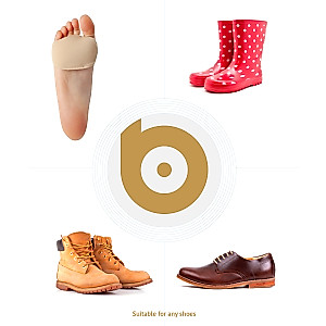 Brison Metatarsal Pads for Women and Men Compact Ball of Foot Cushion Gel Pad Inside Metatarsalgia Morton's Neuroma Pain Relief - Soft Foot Care Fabric Sleeves 2 Pairs