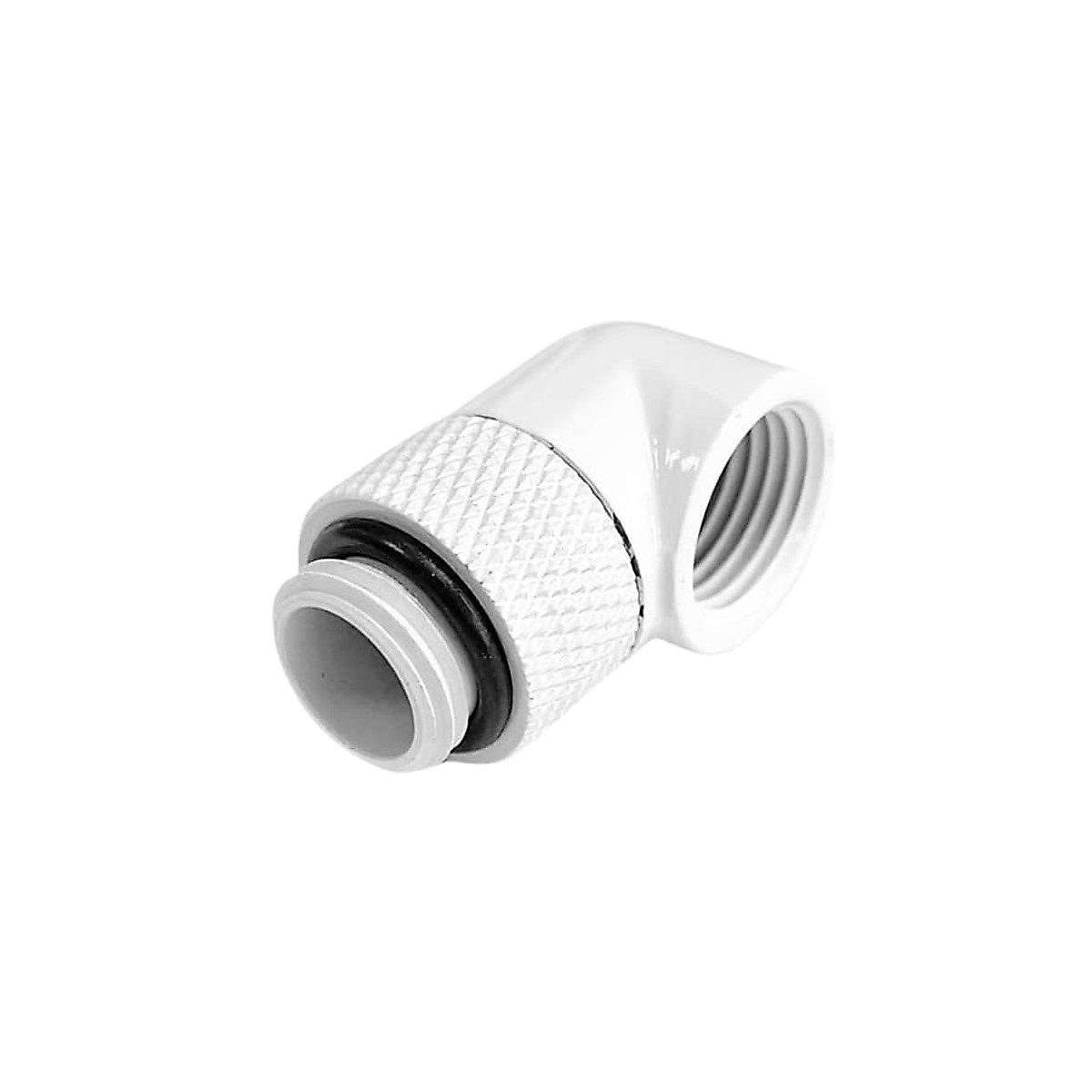 Dracaena 6 pack G1/4" thread Male to Female Extender Fitting, 90° Rotary Fitting Adapter Connector for Computer Water Cooling System, White