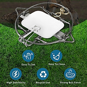 2 Pack Reusable Small Spring Animal Trap, Metal Pedal Rat Trap (7&#039;&#039;)