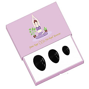 Undrilled Yoni Egg with Box Real Jade Stone Ben Wa Ball Kegel Balls Muscle Tighten Massager,Black Obsidian