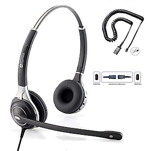 TruVoice HD-750 Wired QD Headset with HD Sound and Ultra Noise Canceling Microphone - Compatible with Cisco 6xxx, 78xx and 88xx Series Phones and 7931 7940 7941 7942 7945 7960 7961 7962 7965 7970 7975