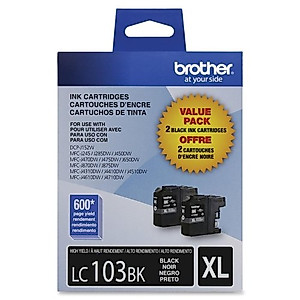 Brother, 2-Pack High Yield Black Original Ink Cartridge For Dcp J152, Mfc J245, J285, J450, J470, J475, J650, J6520, J6720, J6920, J870, J875 "Product Category: Supplies & Accessories/Printer Consumables"
