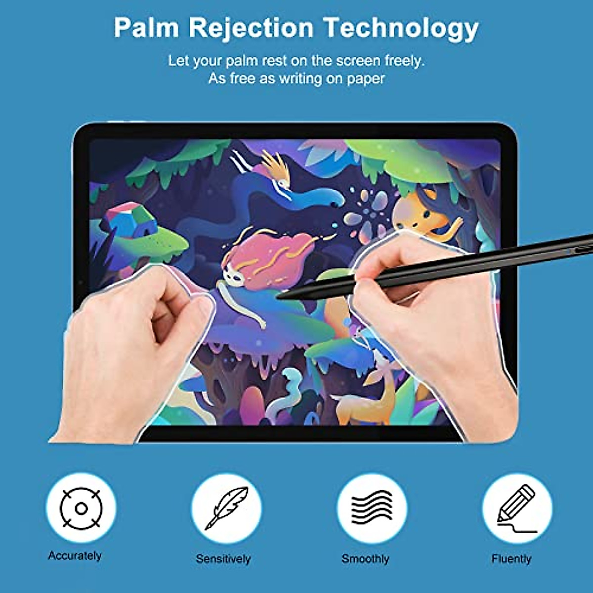 Electronic Stylus Pen for Lenovo Tab M10 Plus,New Plastic Point Tip with Precise and Accurate Drawing Pens Compatible with Lenovo Tab M10 Plus Stylus Pencil,Black