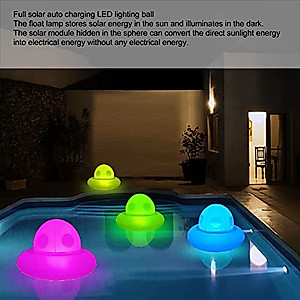 Hyuduo Floating Pool Ball Light Colorful Solar Energy Auto Charging No Battery Required IP68 Waterproof Weatherproof Remote Control Premium PVC Swimming Pool,Garden Decoration,etc
