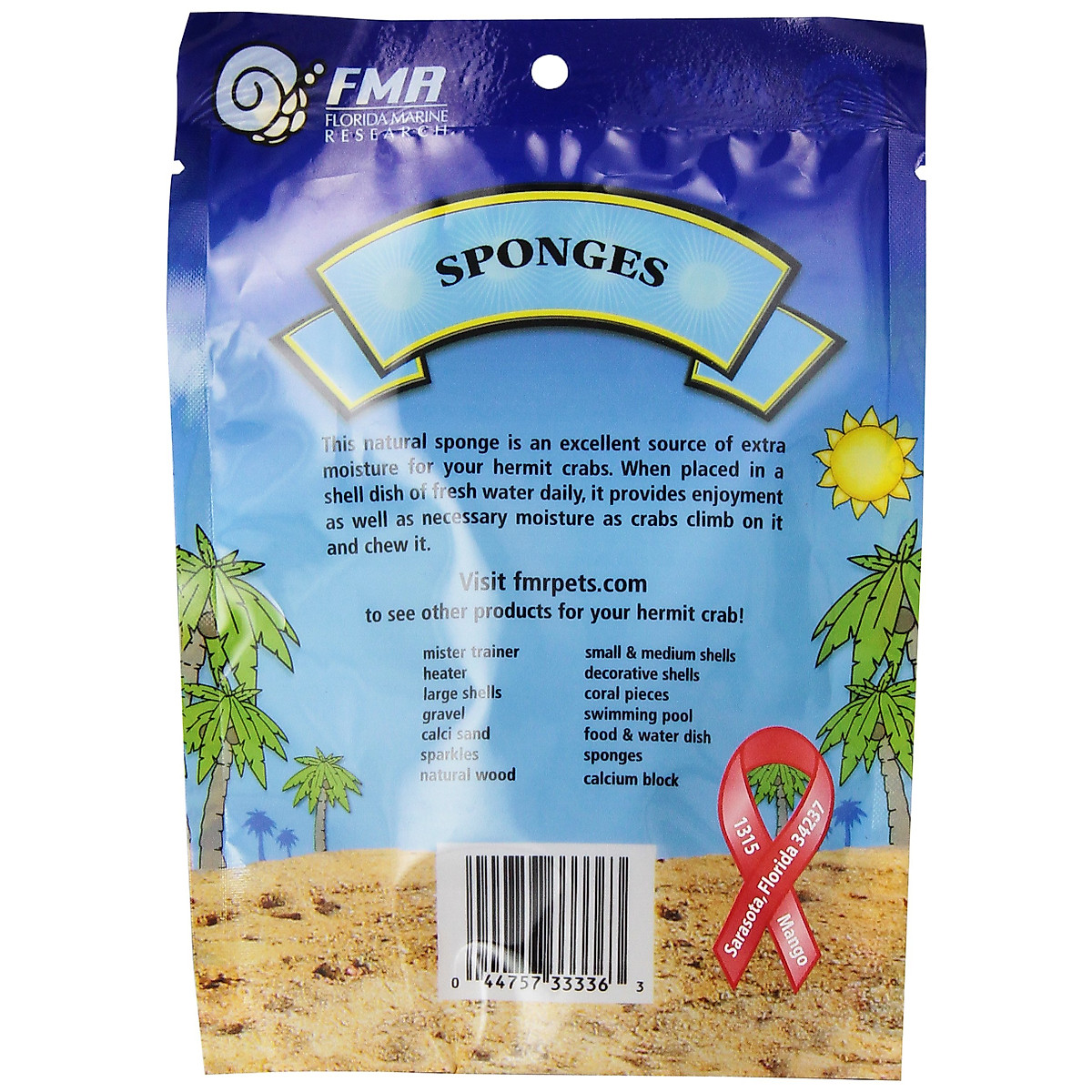 Florida Marine Research SFM33336 3-Pack Natural Small Animal Sponge