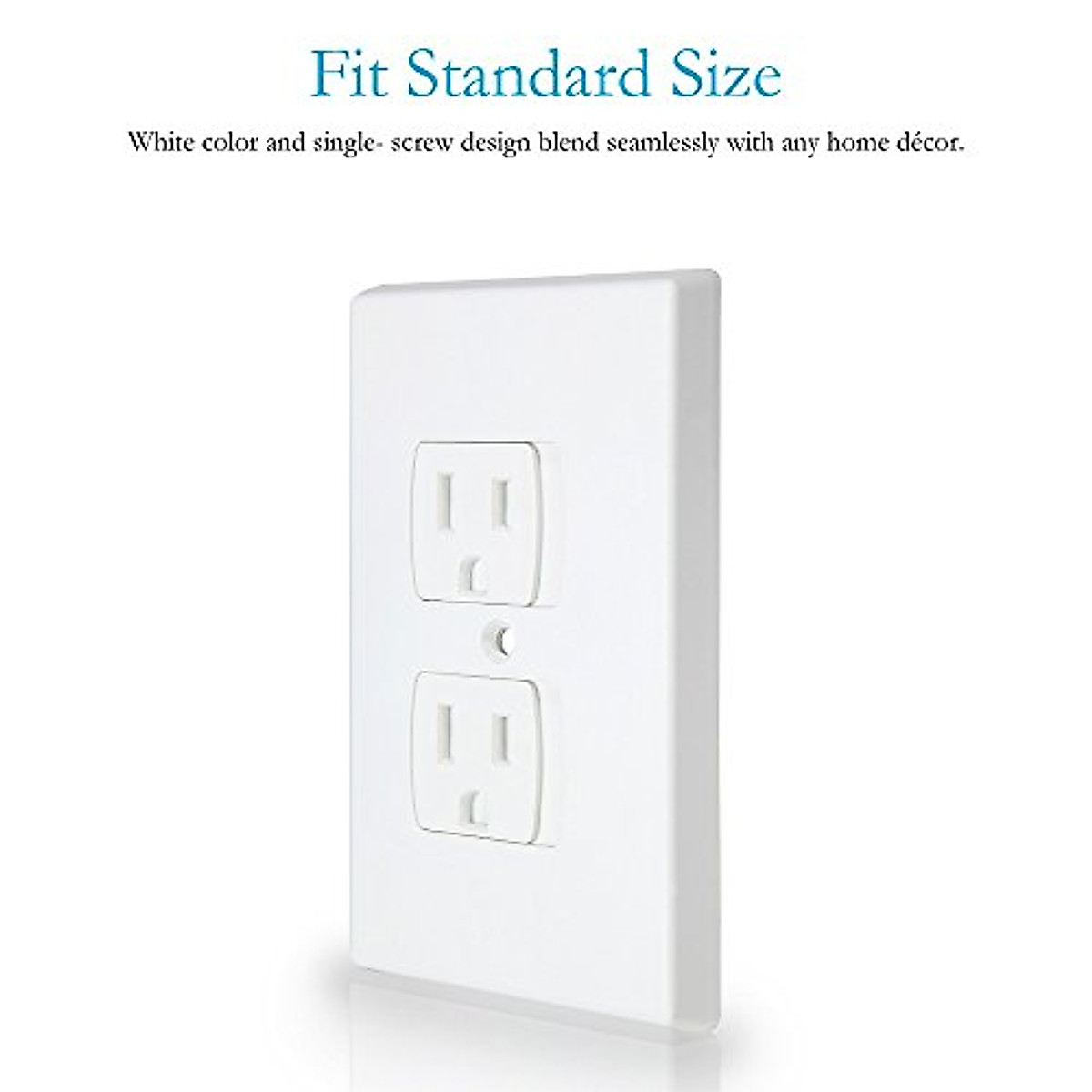 Baby Safety Self-Closing Electrical Outlet Covers | Alternative To Wall Socket Plugs Plate for Child Proofing | Automatic Sliding Guards Kit | House & Kitchen Protection Kit | BPA Free - 12Pack, White