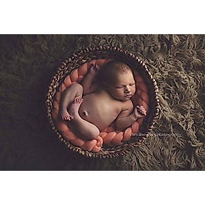 Eight-foot (2.4 meter) Long Merino Wool Braids for Newborn Photography