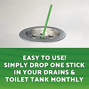 Green Gobbler BIO-FLOW Drain Strips | 12 Pack | Drain Cleaner & Deodorizer