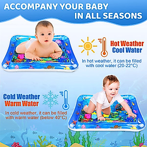 Airlab Tummy Time Baby Water Play Mat Inflatable Toy Mat for Infant & Toddlers Activity Center for 3 6 9 Months Newborn Boy Girl BPA Free