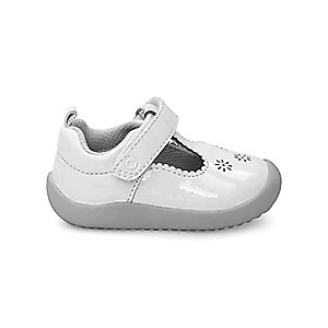 Stride Rite 360 Girls Cheyenne Mary Jane Flat, White, 5 Toddler US