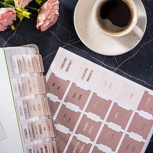 DiverseBee Laminated Bible Tabs (Rose Gold Embossed Lettering), Bible Journaling Supplies, Bible Book Tabs, Christian Gift, 66 Bible Tabs Old and New Testament, Includes 11 Blank Tabs (Pearl)