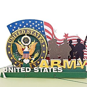 3D Pop Up Greeting Card - Soldiers of U.S. Army Retired Commemorative Crad,Birthday Card, Anniversary Card,Thank You Card,Army Greeting Cards by AITpop