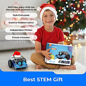 Makeblock mBot Neo Coding Robot for Kids, AI Learning Robot Support Scratch & Python Programming, Robotics Kit for Kids Ages 8-12 and up, Building STEM Robot Toys Gifts for Boys Girls